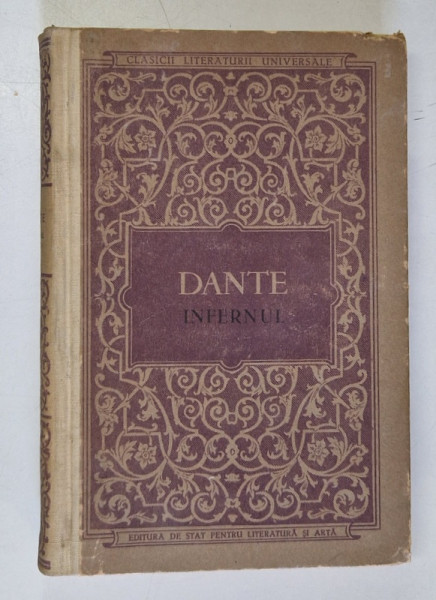 DIVINA COMEDIE , INFERNUL de DANTE ALIGHIERI , 1954 *EDITIE CARTONATA ...