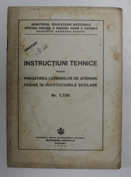 INSTRUCTIUNI TEHNICE PENTRU PREGATIREA LUCRARILOR DE APARARE PASIVA IN ... INSTRUCTIUNI TEHNICE PENTRU PREGATIREA LUCRARILOR DE APARARE PASIVA IN ...